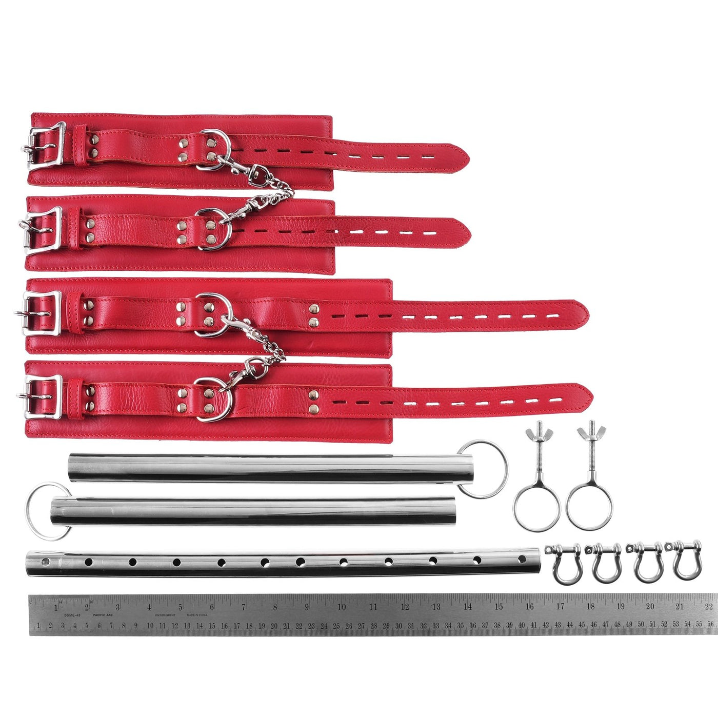 Straight Spreader Bar and Cuff Set By Kink | KinkStore – Kink Store